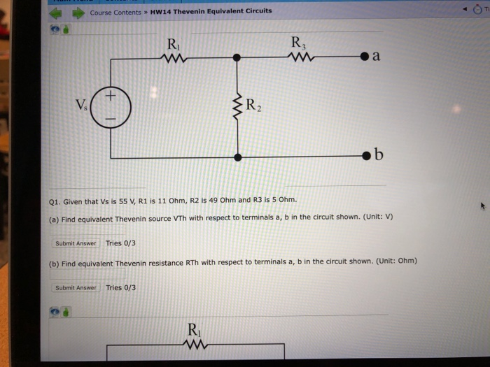 Solved Ti Course Contents HW14 Thevenin Equivalent Circuits | Chegg.com