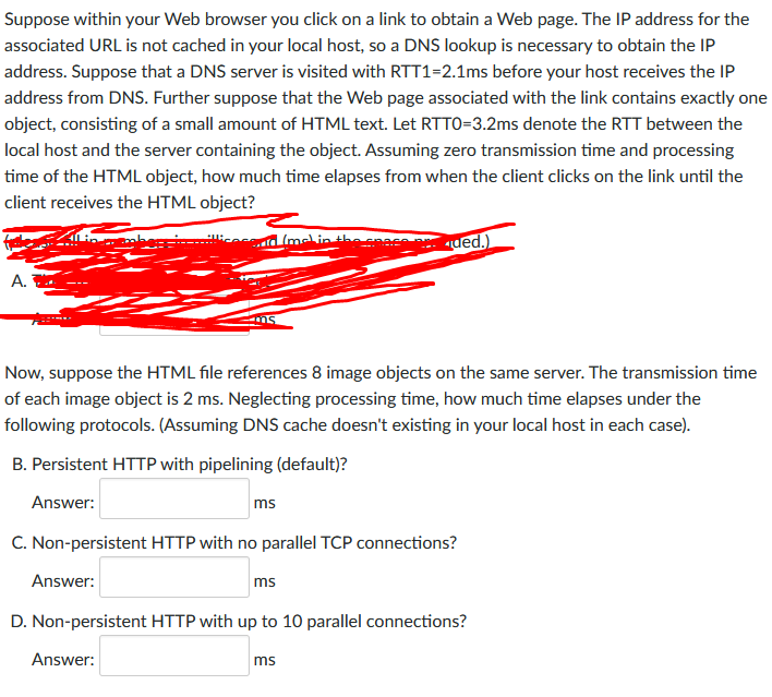 Solved Suppose within your web browser you click on a link | Chegg.com