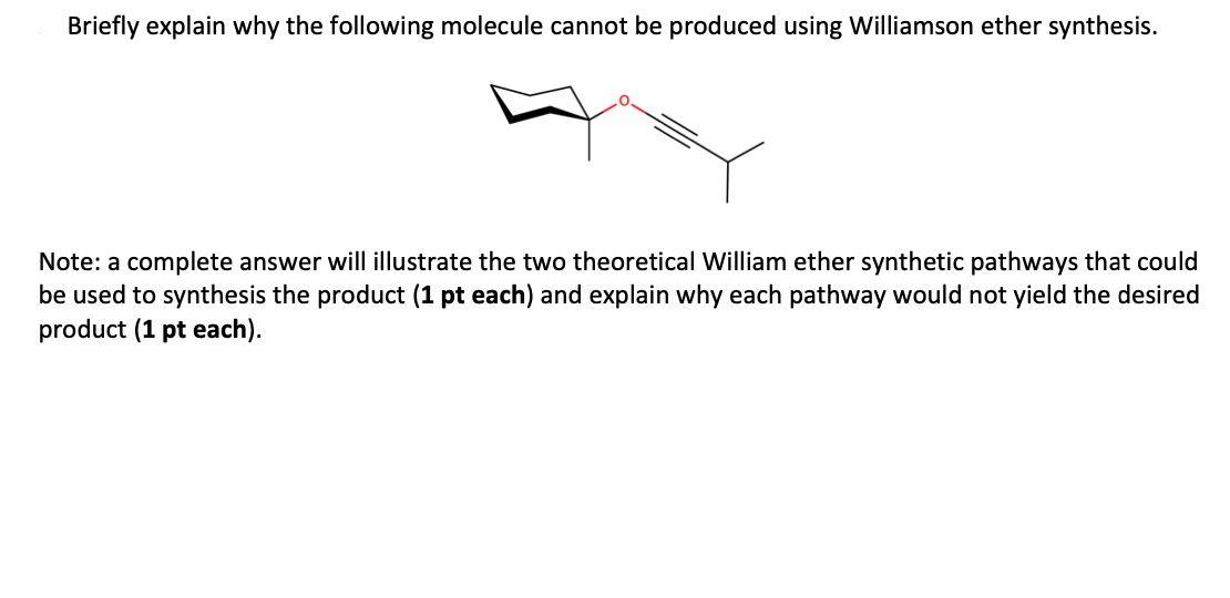 Solved Briefly explain why the following molecule cannot be | Chegg.com
