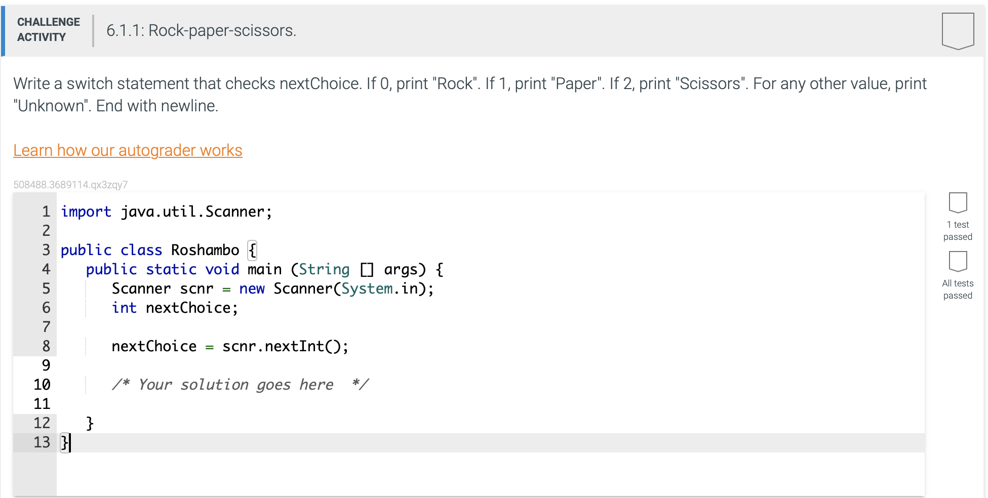 Solved Write a switch statement that checks nextChoice. If | Chegg.com