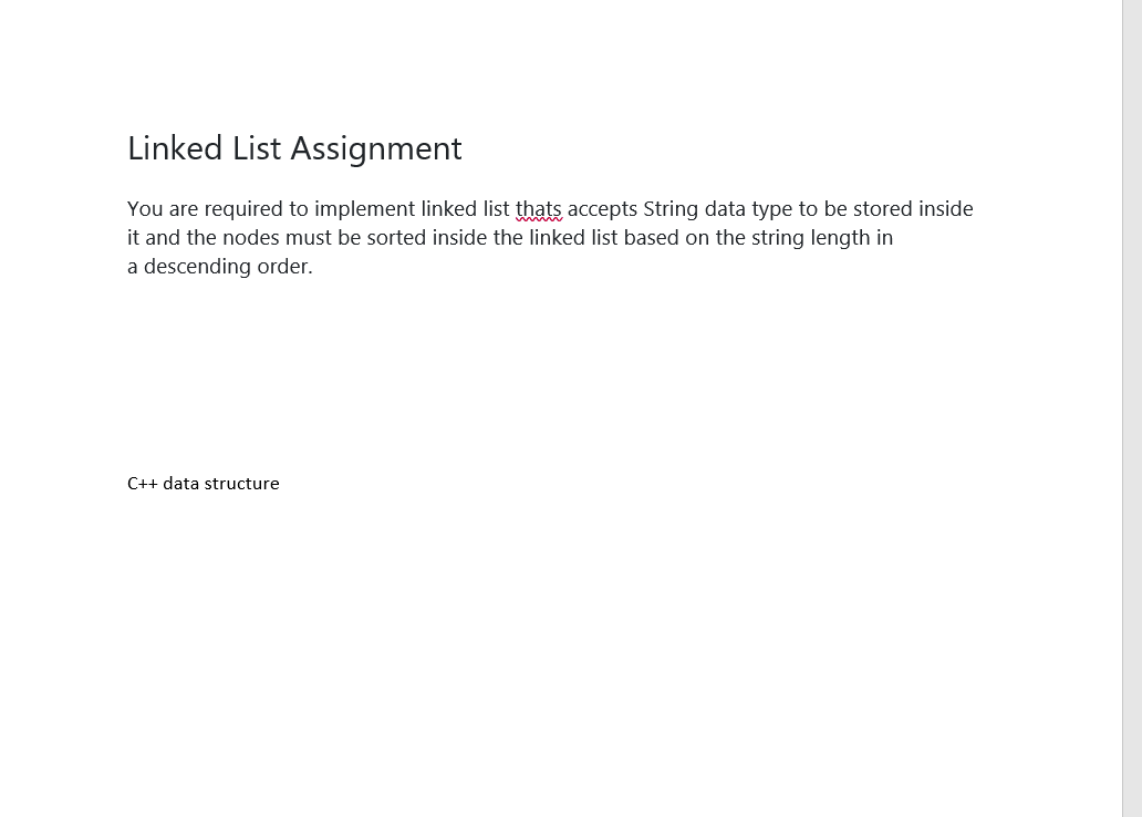 Solved Linked List Assignment You are required to implement | Chegg.com
