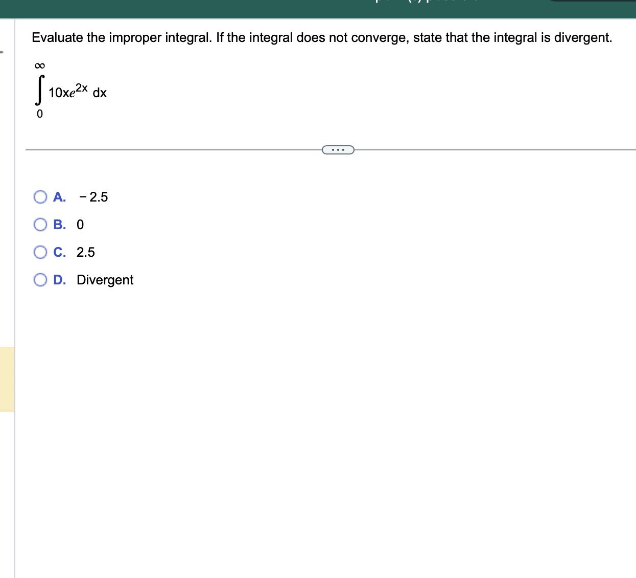 Solved Evaluate the improper integral. If the integral does | Chegg.com