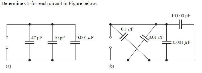 Solved Determine Ct for each circuit in Figure below. 10,000 | Chegg.com