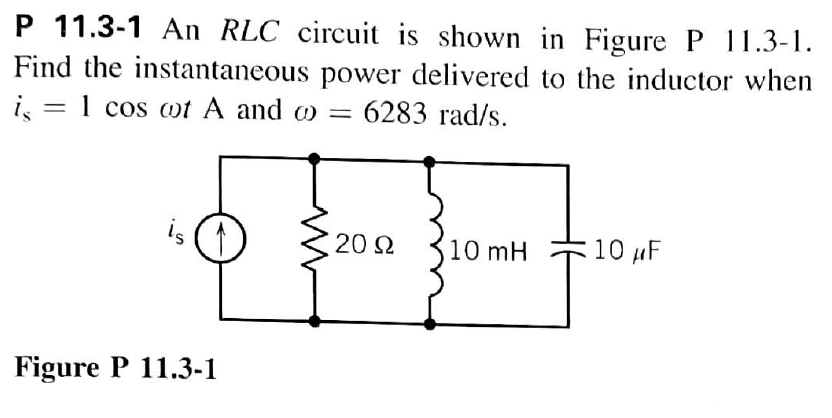 Solved P 11.3-1 An RLC circuit is shown in Figure P 11.3-1. | Chegg.com
