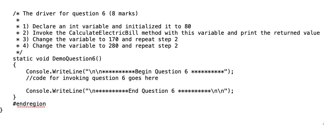 Solved \#region Question 6−22 marks /* Question 6 ( 14 | Chegg.com Solved \#region Question 6−22 marks /* Question 6 ( 14 | Chegg.com