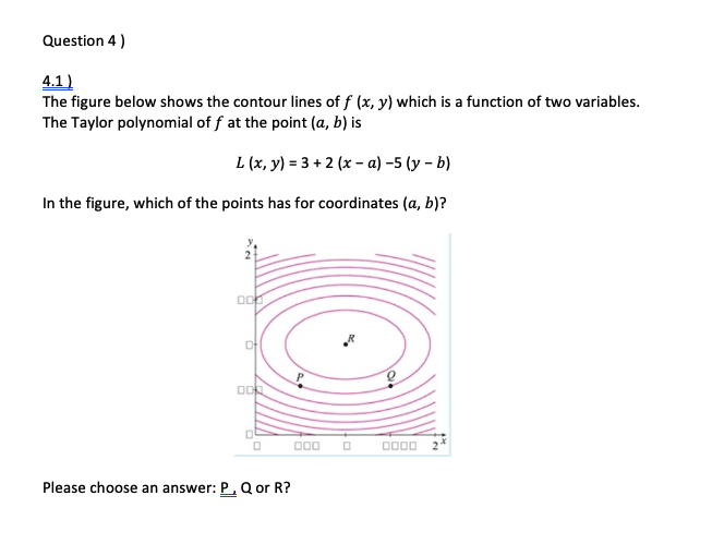 Solved Question 4) 4.1) The figure below shows the contour | Chegg.com