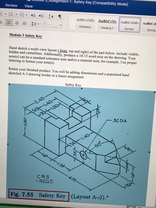 Solved Hand sketch a multi-view layout (front, top and | Chegg.com