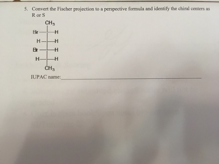 Solved Convert the Fischer projection to a perspective | Chegg.com