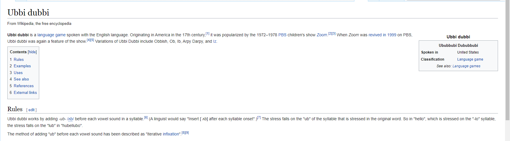 Solved Ubbi dubbi From Wikipedia, the free encyclopedia Ubbi | Chegg.com