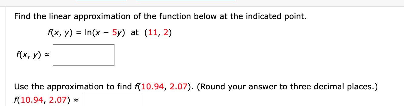 Solved Find the linear approximation of the function below | Chegg.com