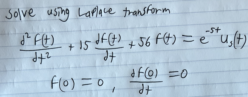 Solved Solve using Laplace transform | Chegg.com
