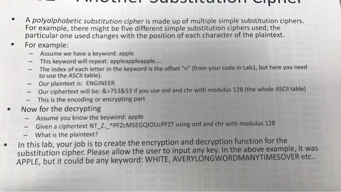 Solved A polyalphabetic substitution cipher is made up of | Chegg.com