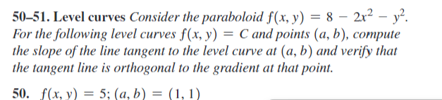 Solved 50-51. Level curves Consider the paraboloid | Chegg.com