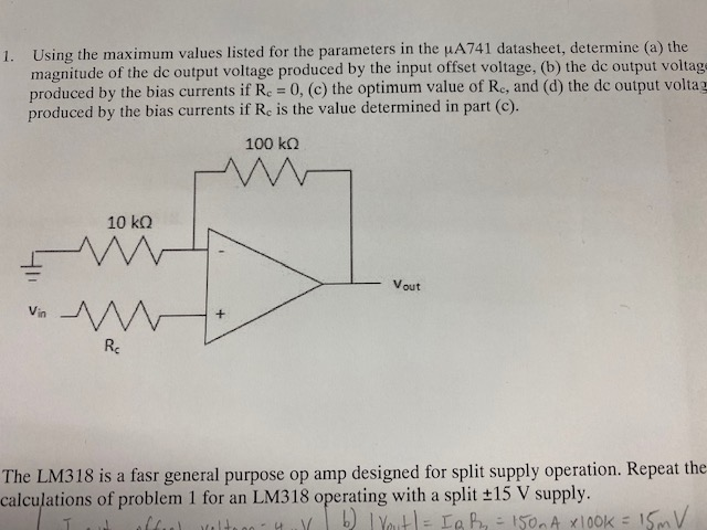 Solved Using the maximum values listed for the parameters in | Chegg.com