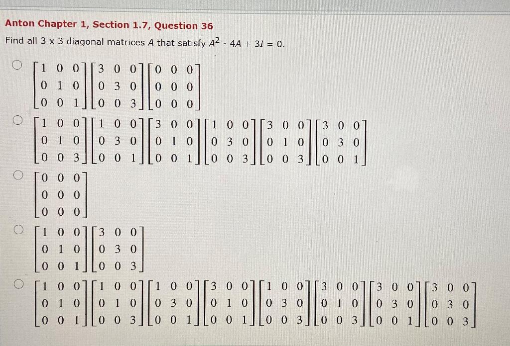 Solved Anton Chapter 1, Section 1.2, Question 02a Which of | Chegg.com
