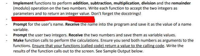 Implement functions to perform addition, subtraction, | Chegg.com