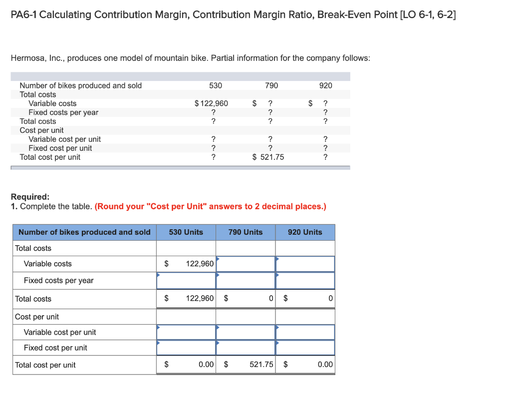 Solved PA6-1 Calculating Contribution Margin, Contribution | Chegg.com
