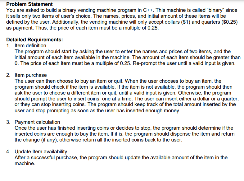 Solved Problem Statement You are asked to build a binary | Chegg.com