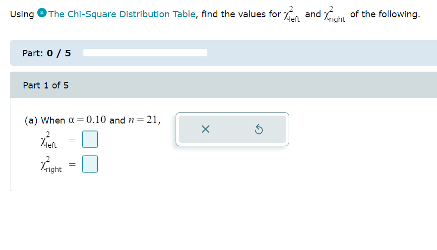 Solved Using ?⊖ ﻿The Chi-Square Distribution Table, find the | Chegg.com