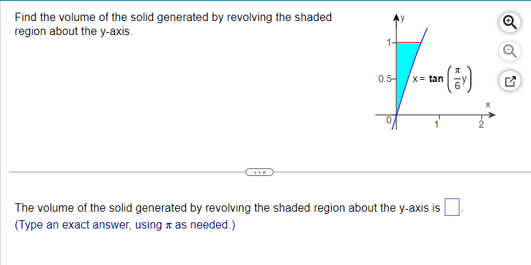 Solved Find the volume of the solid generated by revolving | Chegg.com