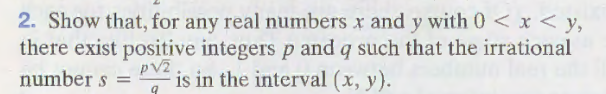 Solved 2. Show that, for any real numbers x and y with 0 | Chegg.com