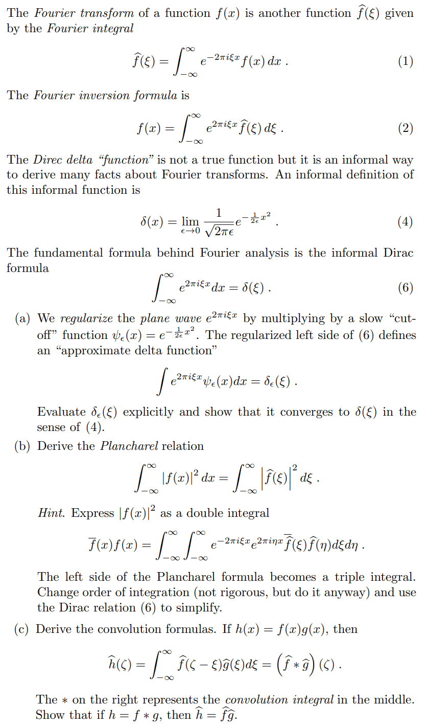 Solved The Fourier transform of a function f(x) is another | Chegg.com
