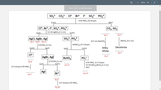 Solved How Are Anions Identified? Qualitative Flow Chart I | Chegg.com
