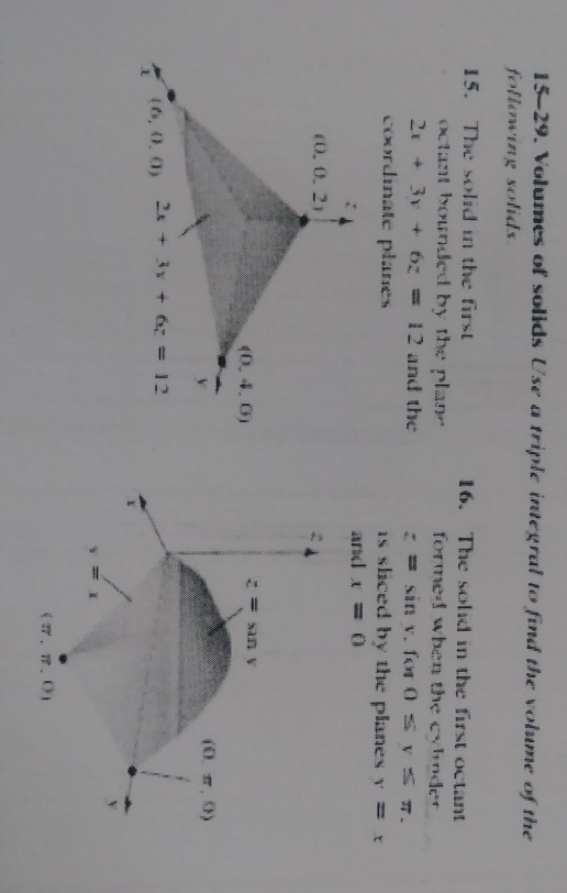 Solved 15–29. Volumes of solids Use a triple integral to | Chegg.com