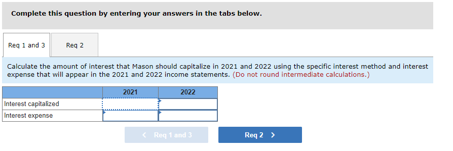 Solved Problem 10-9 (Algo) Interest capitalization; specific | Chegg.com