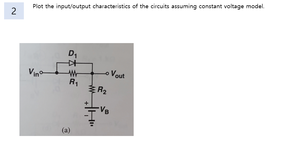 Solved Plot the input/output characteristics of the circuits | Chegg.com