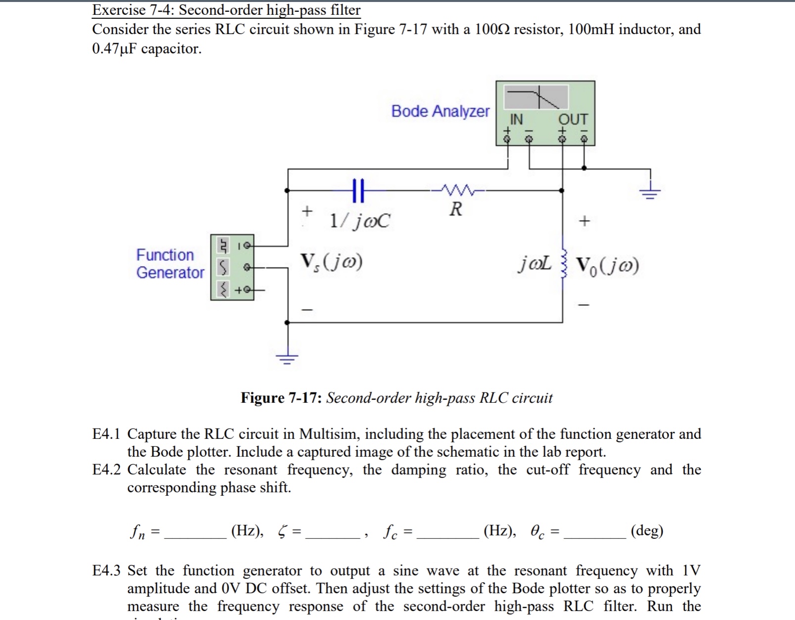 Solved E5.4 Use the cursors on the Bode plotter to measure | Chegg.com