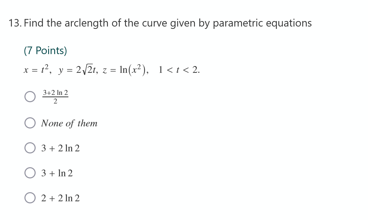 Solved 13. Find the arclength of the curve given by | Chegg.com