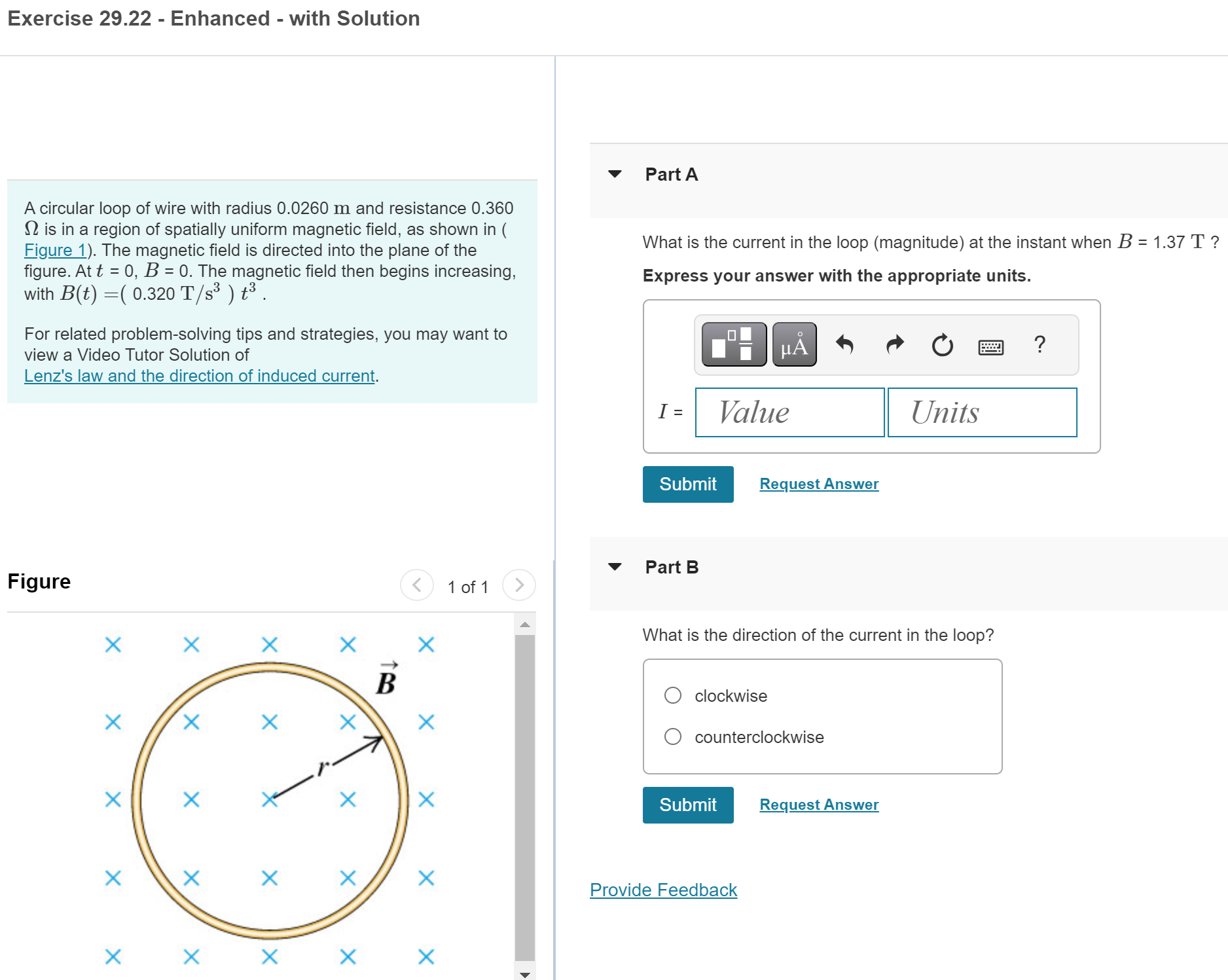 Solved A circular loop of ﻿wire with radius 0.0260 m ﻿and | Chegg.com