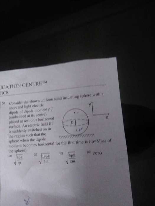 Solved Consider the shown uniform solid insulating sphere | Chegg.com