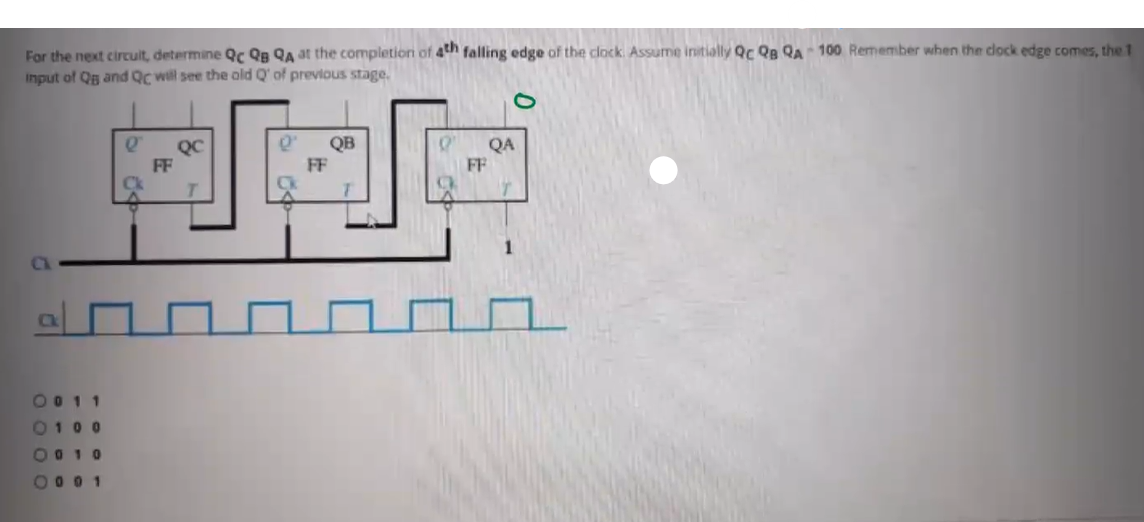 Solved For the next circuit, determine QCQBQA at the | Chegg.com
