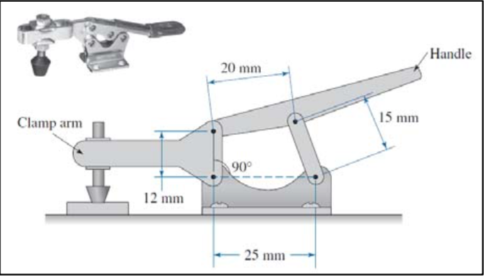 Solved Figure 1 shows a toggle clamp used for securing a | Chegg.com