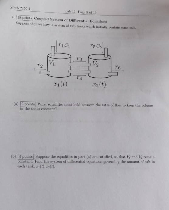 Solved Math 2250-4 Lab 11- Page 9 of 10 4. 18 points Coupled | Chegg.com