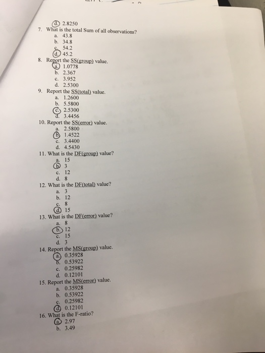 Solved Biology 3000, Biostatistics Homework #4 Instructions: | Chegg.com