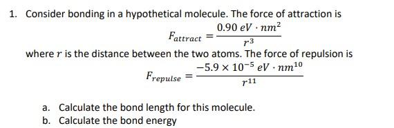 Solved Consider bonding in a hypothetical molecule. The | Chegg.com