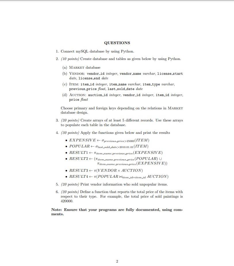 Solved Questions 1 Connect Mysql Database By Using Python 0609
