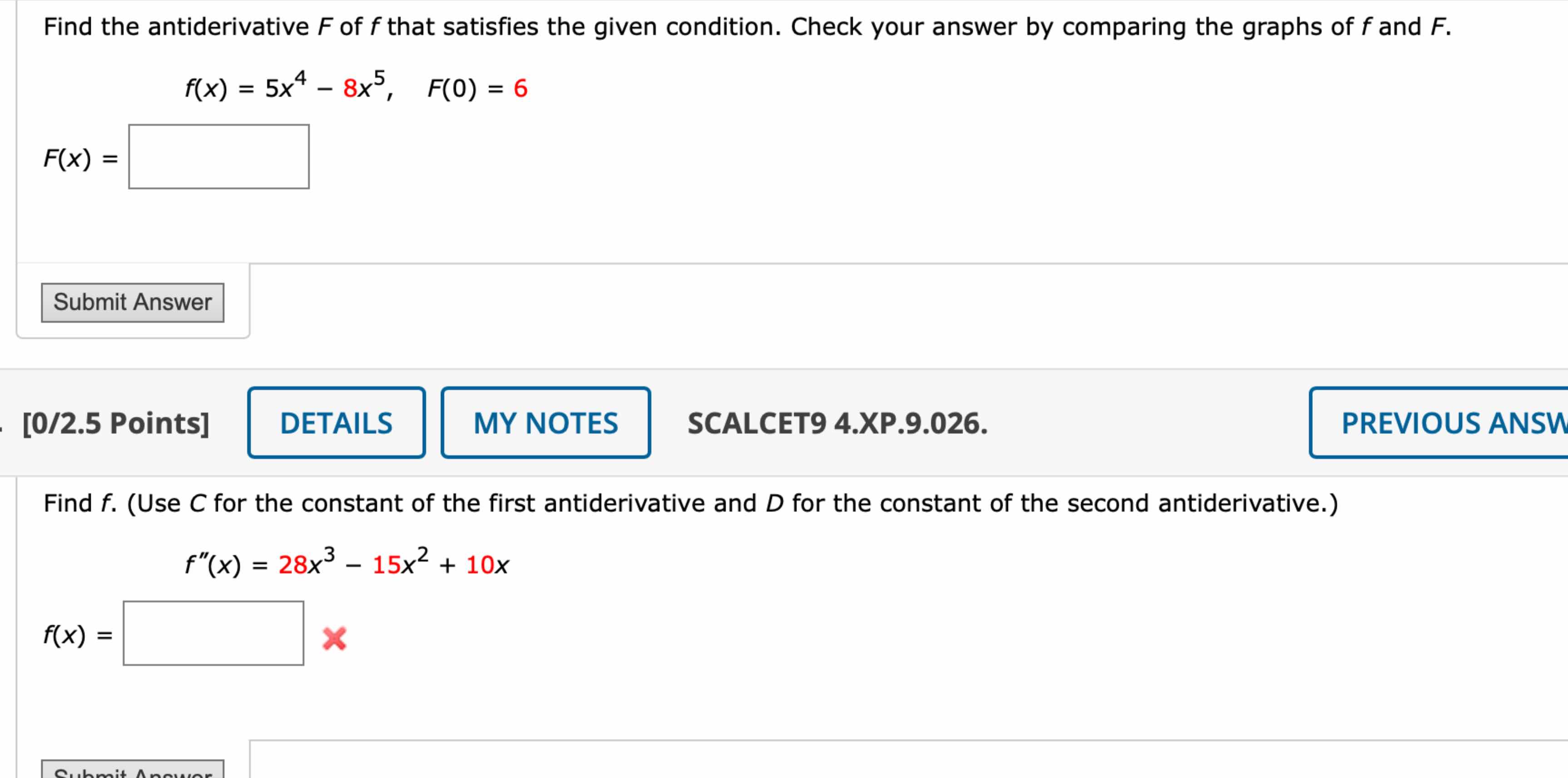 Solved Find the antiderivative F ﻿of f ﻿that satisfies the | Chegg.com