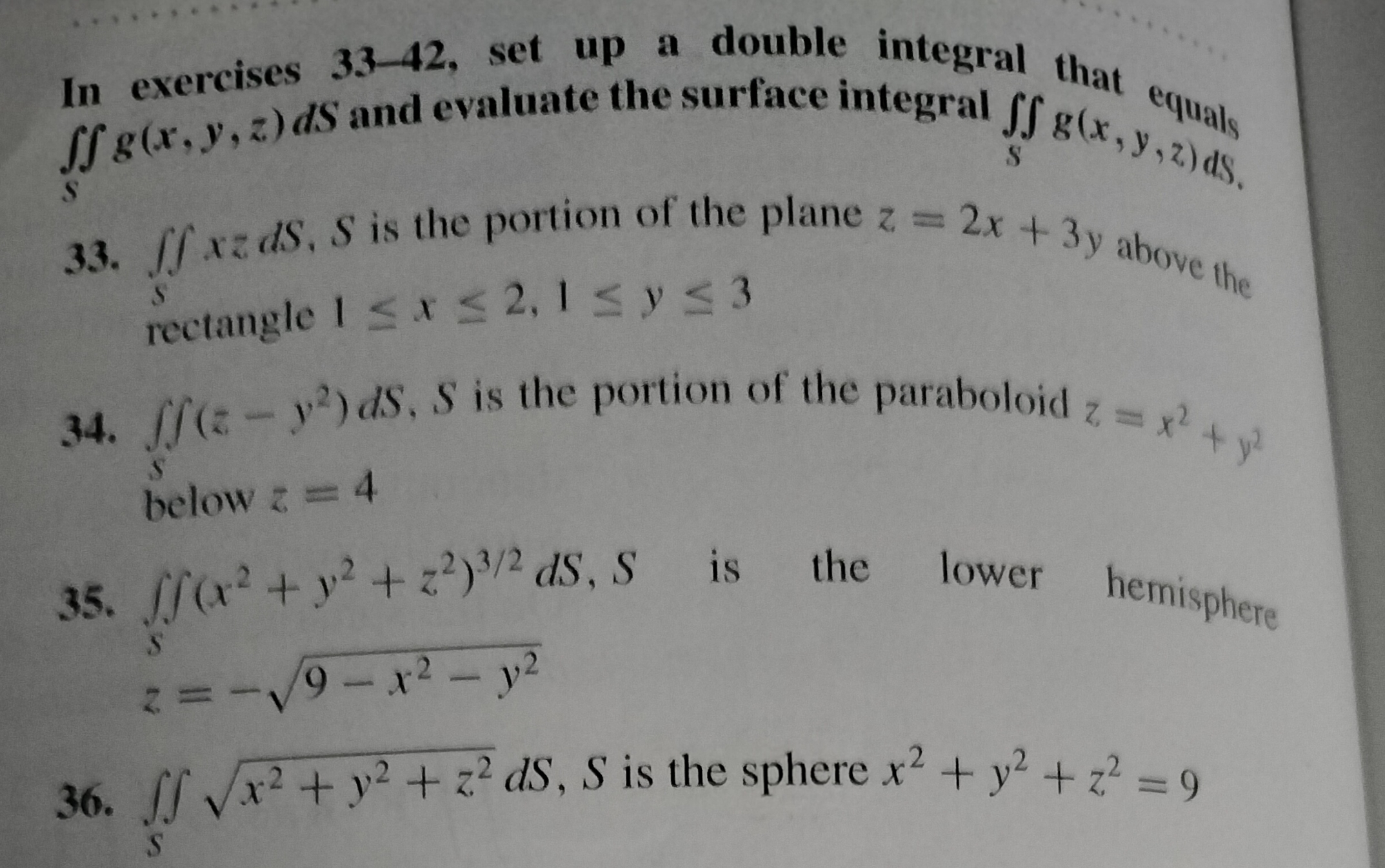 Solved In exercises 33-42, set up a double integral that | Chegg.com