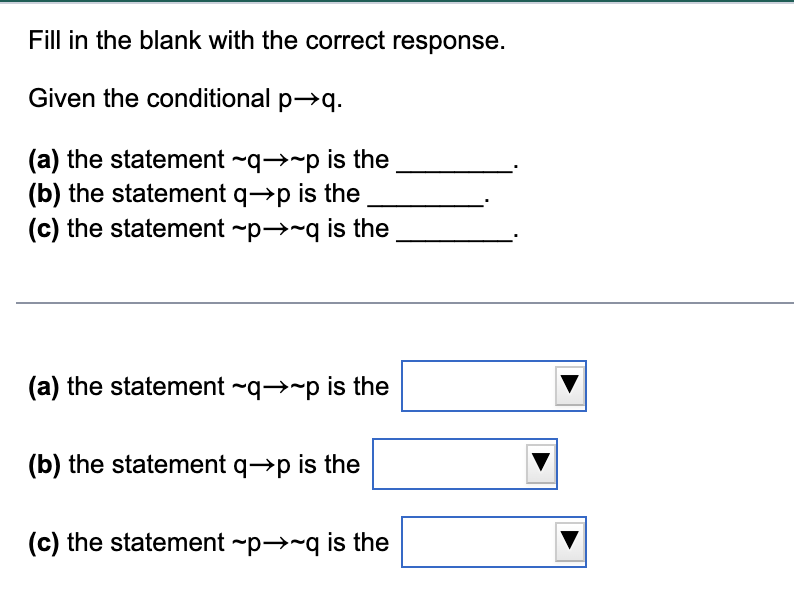 Solved Fill in the blank with the correct response. Given | Chegg.com