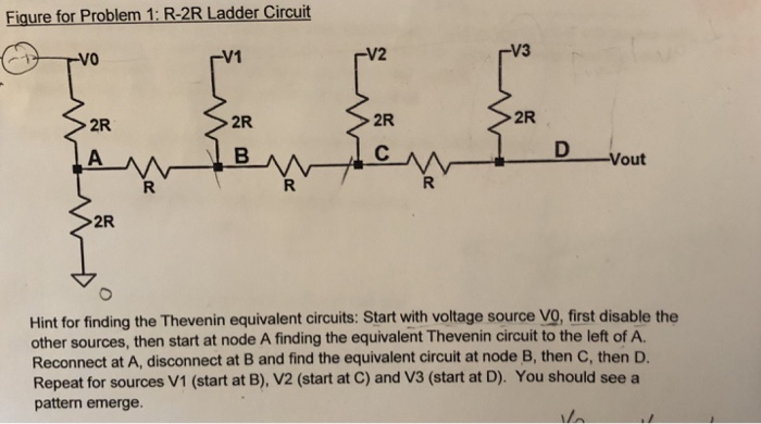 Solved 1) The R-2R resistor ladder network shown in the | Chegg.com