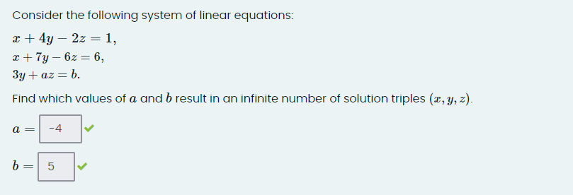 Solved Consider the following system of linear equations: | Chegg.com