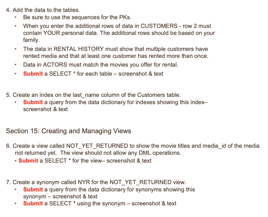 Solved Table name: CUSTOMERS CUSTOMER_ID LAST_NAME | Chegg.com
