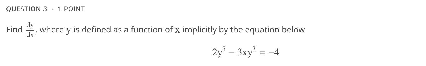 Solved Find dydx, where y is defined as a function of x | Chegg.com