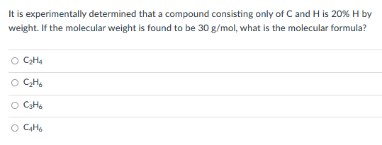 Solved It is experimentally determined that a compound | Chegg.com