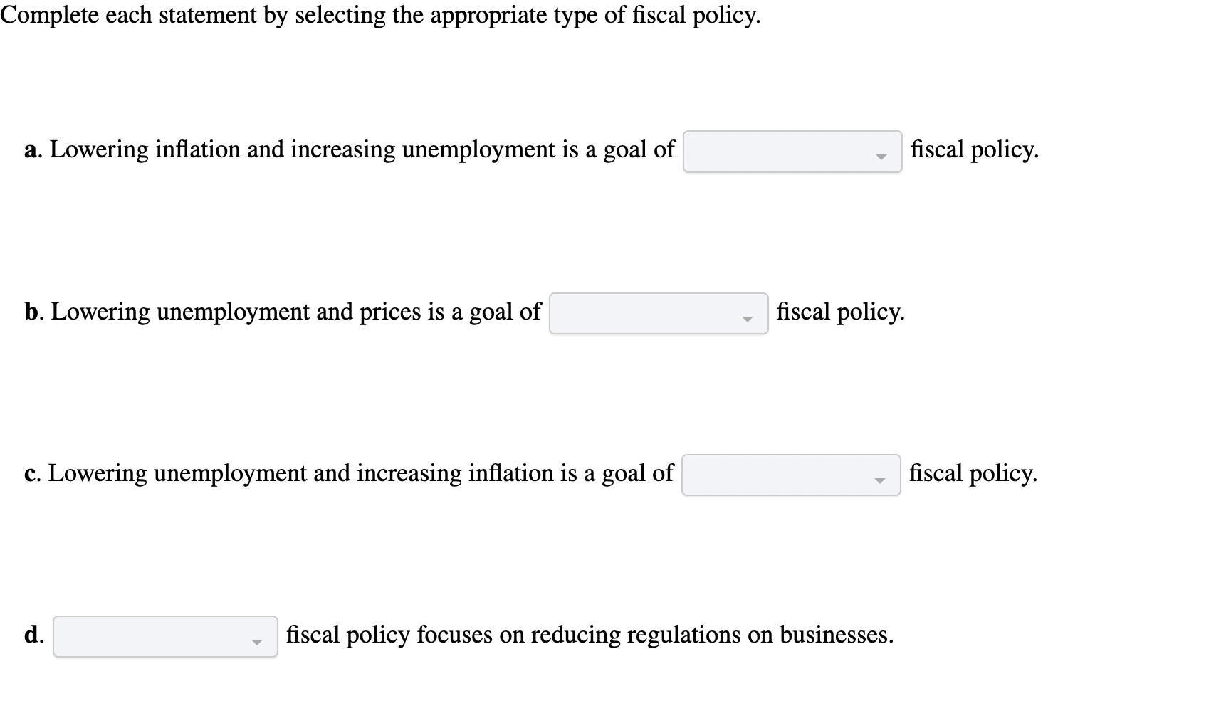 Solved Complete each statement by selecting the appropriate | Chegg.com