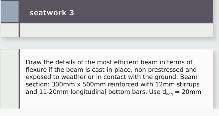Solved Draw the details of ﻿the most efficient beam in | Chegg.com